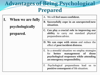 Psychological Preparedness Test Battery | PPTX