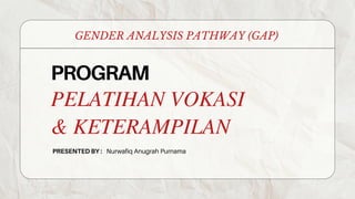 Gender Analysis Pathway - Perencanaan Pembangunan Berbasis Gender. | PDF