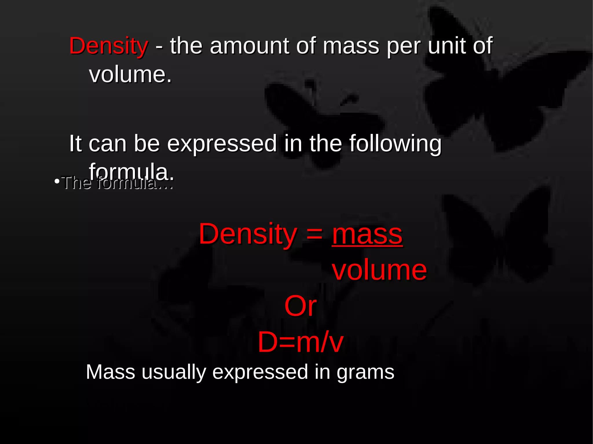 Density | ODP | Chemistry | Science