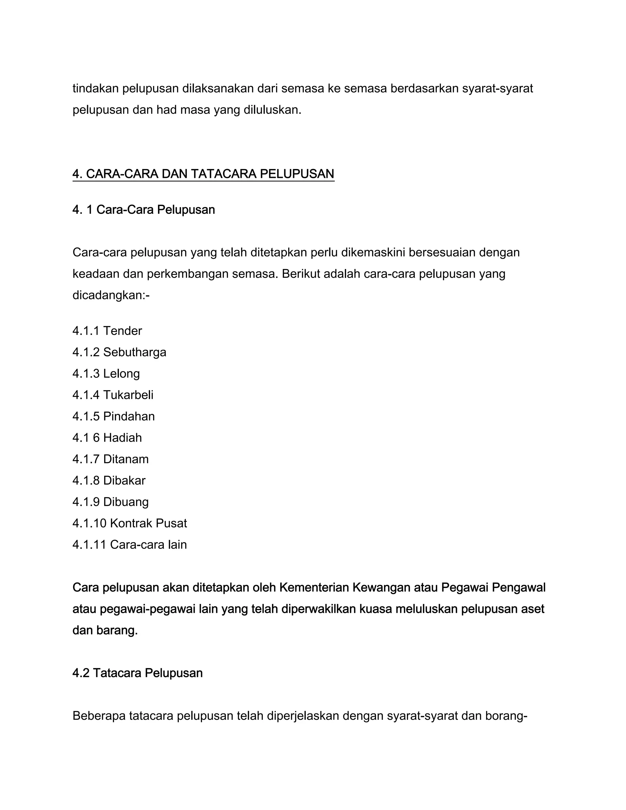 Pp bil21997 garis panduan pelupusan aset dan barang kerajaan | PDF