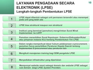 Pelaksanaan Pengadaan Melalui E-Procurement (Materi 7) | PPT