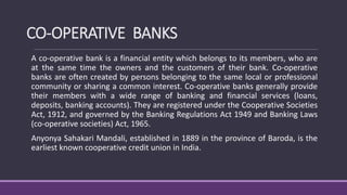 Role and Status of Cooperative Banks In India | PPTX
