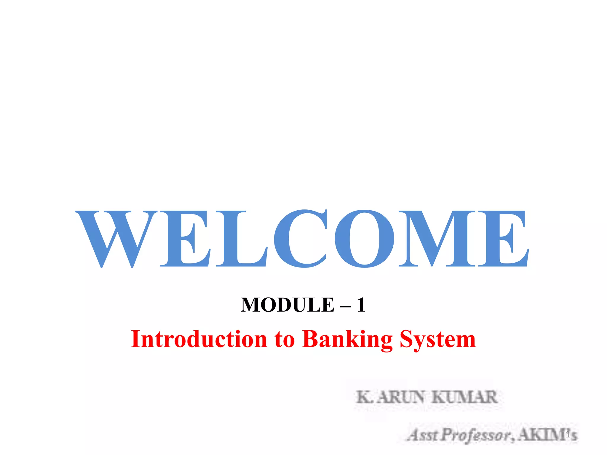Principles & Practices of Banking module 1 | PPTX