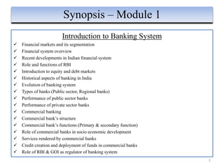 Principles & Practices of Banking module 1 | PPTX