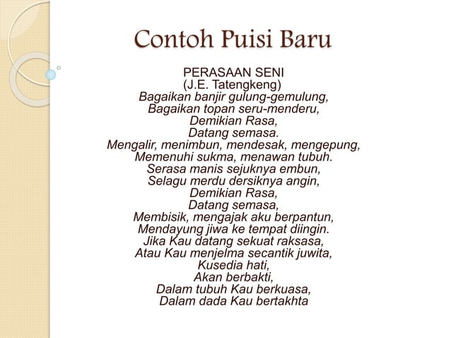 membandingkan karakteristik puisi lama dan puisi baru | PPTX