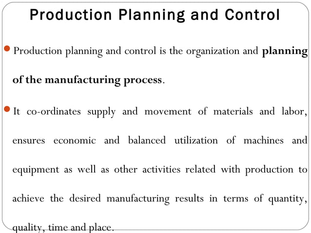 PPC | PPT | Manufacturing Industry | Industries