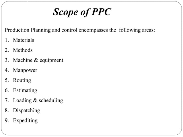 PPC | PPT | Manufacturing Industry | Industries