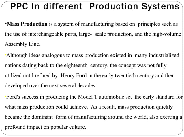PPC | PPT | Manufacturing Industry | Industries