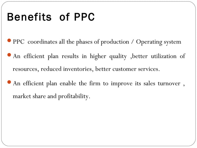 PPC | PPT | Manufacturing Industry | Industries