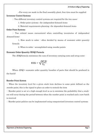 Production planning and control - Basic concepts | PDF