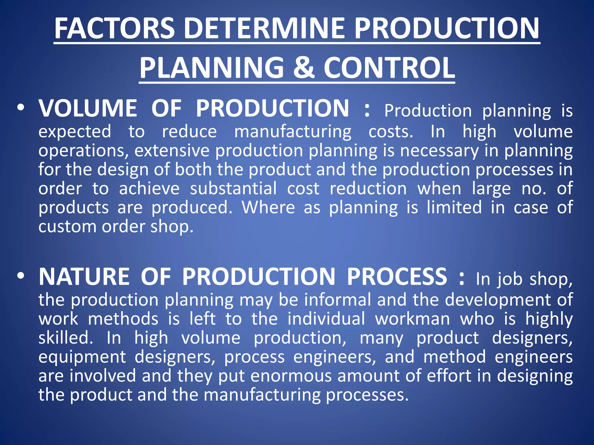 Production Planning & Control | PPTX