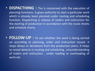 Production Planning & Control | PPTX