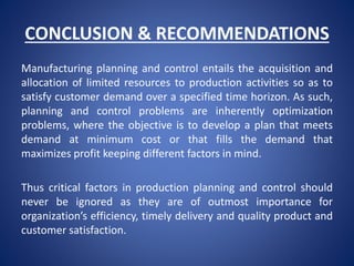 Production Planning & Control | PPTX