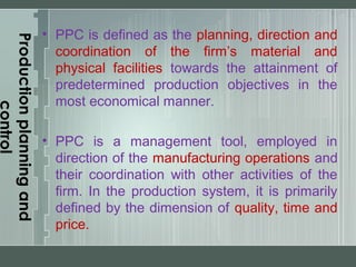 Production Planning and Control | PPT