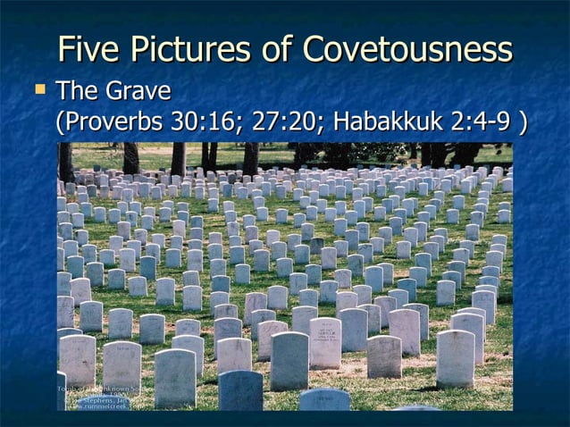 Five pictures of covetousness | PPT
