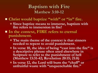 Baptism of Holy Spirit and of Fire | PPT