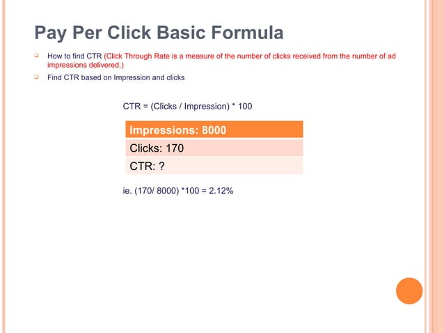 PPC Basic Formula | PPT