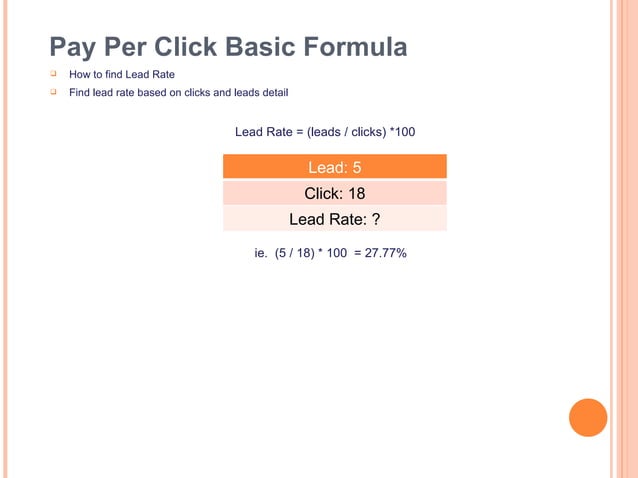 PPC Basic Formula | PPT