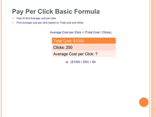 PPC Basic Formula | PPT