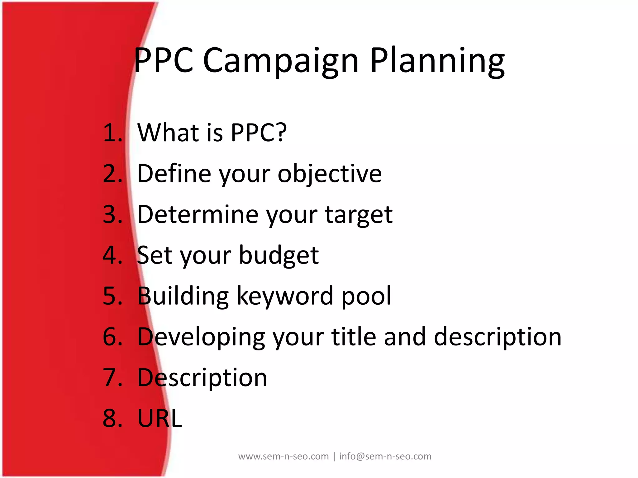 PPC Campaign Planning | PPTX