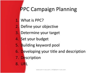 PPC Campaign Planning | PPTX
