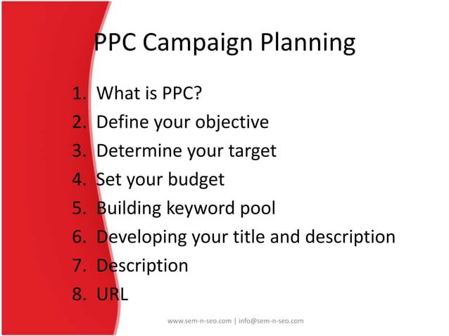 PPC Campaign Planning | PPTX