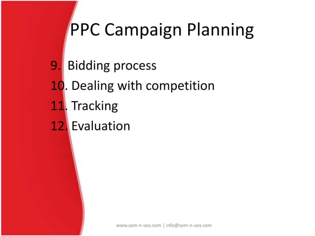 PPC Campaign Planning | PPTX
