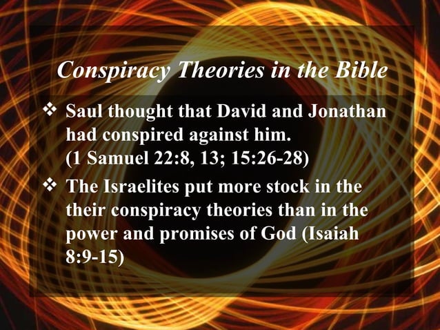 Conspiracy Theories and the Christian | PPT