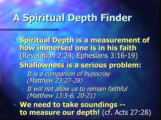 Spiritual Depth Finder | PPT