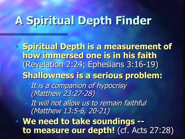 Spiritual Depth Finder | PPT