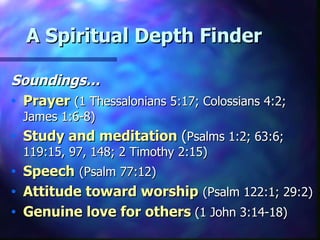 Spiritual Depth Finder | PPT