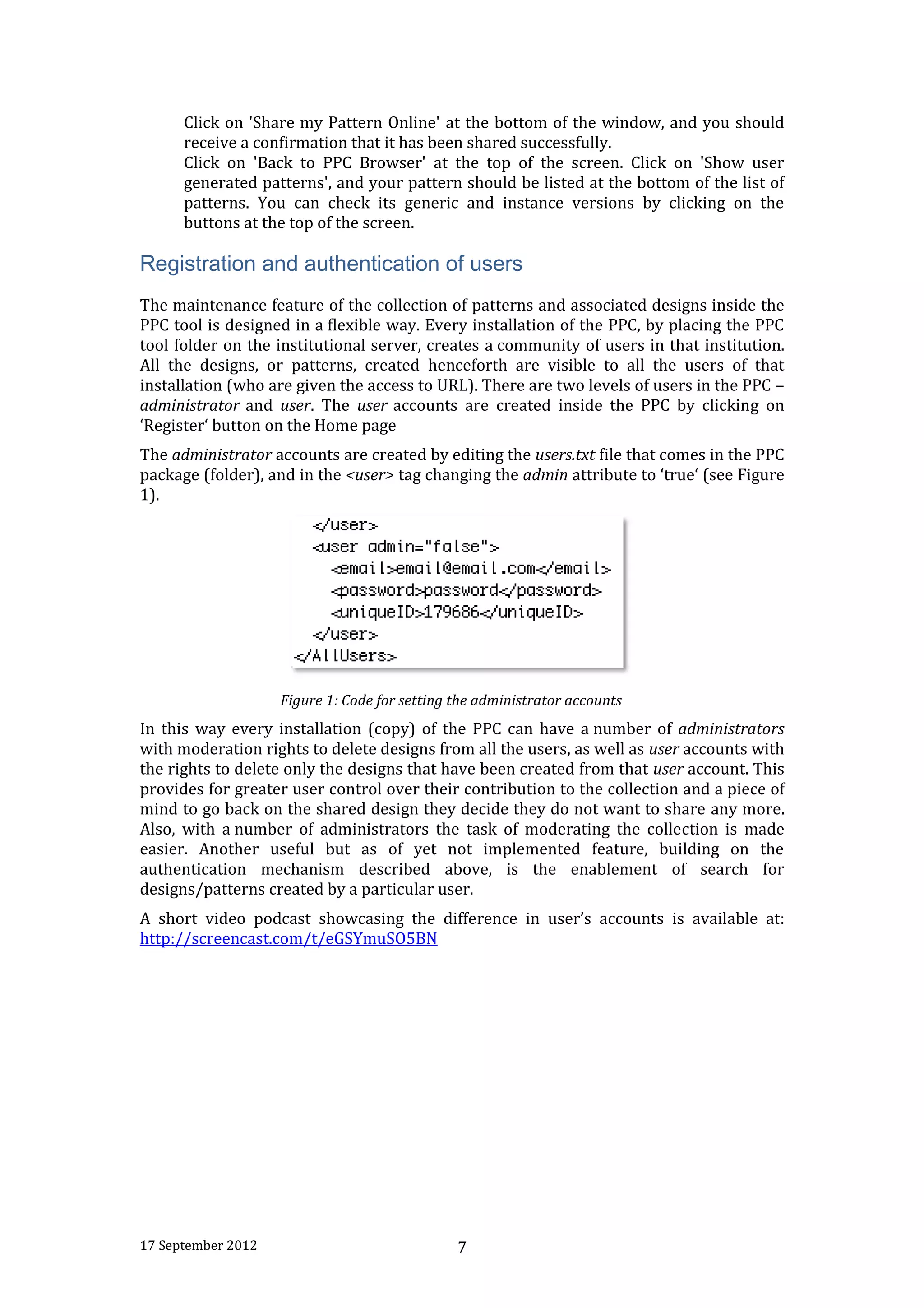 The Pedagogical Patterns Collector User Guide | DOCX