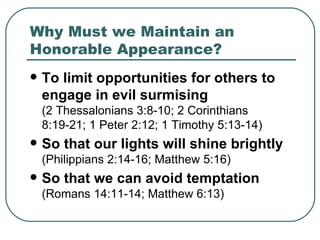 Honorable Appearance | PPT