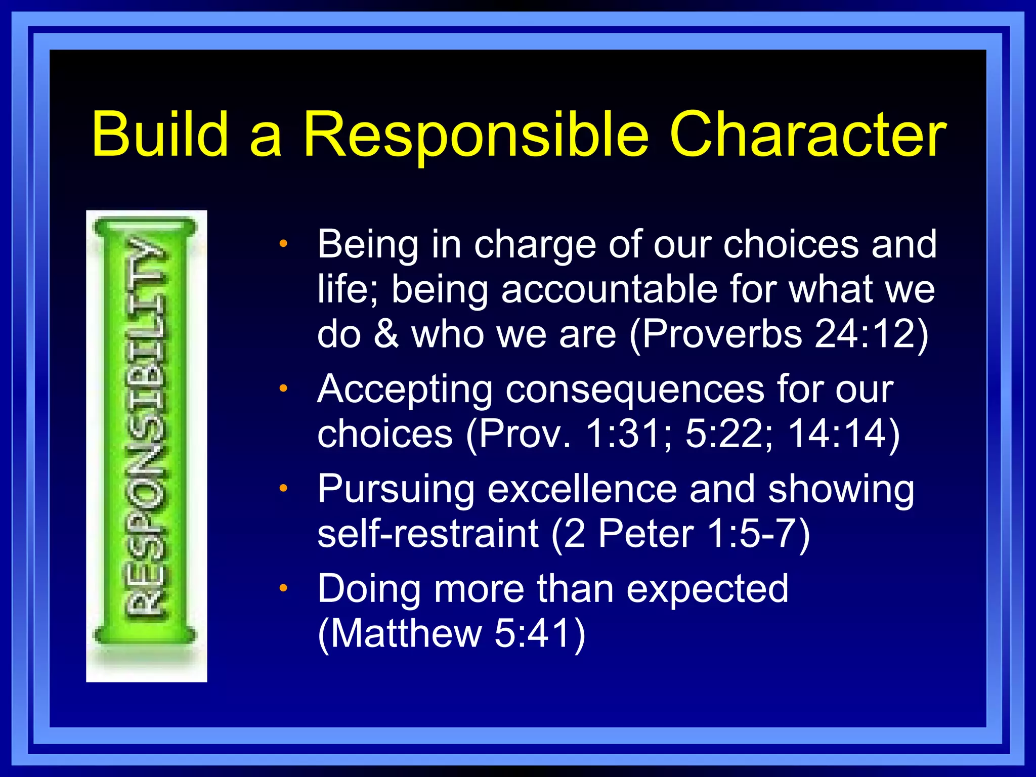 Six pillars of character | PPT