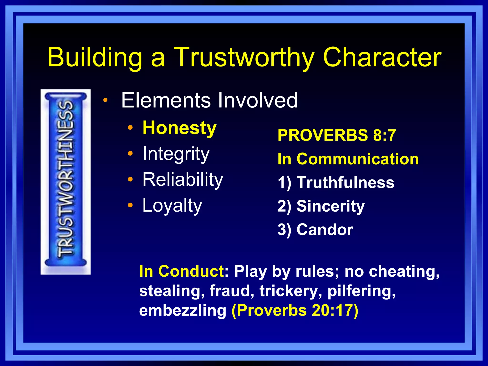 Six pillars of character | PPT