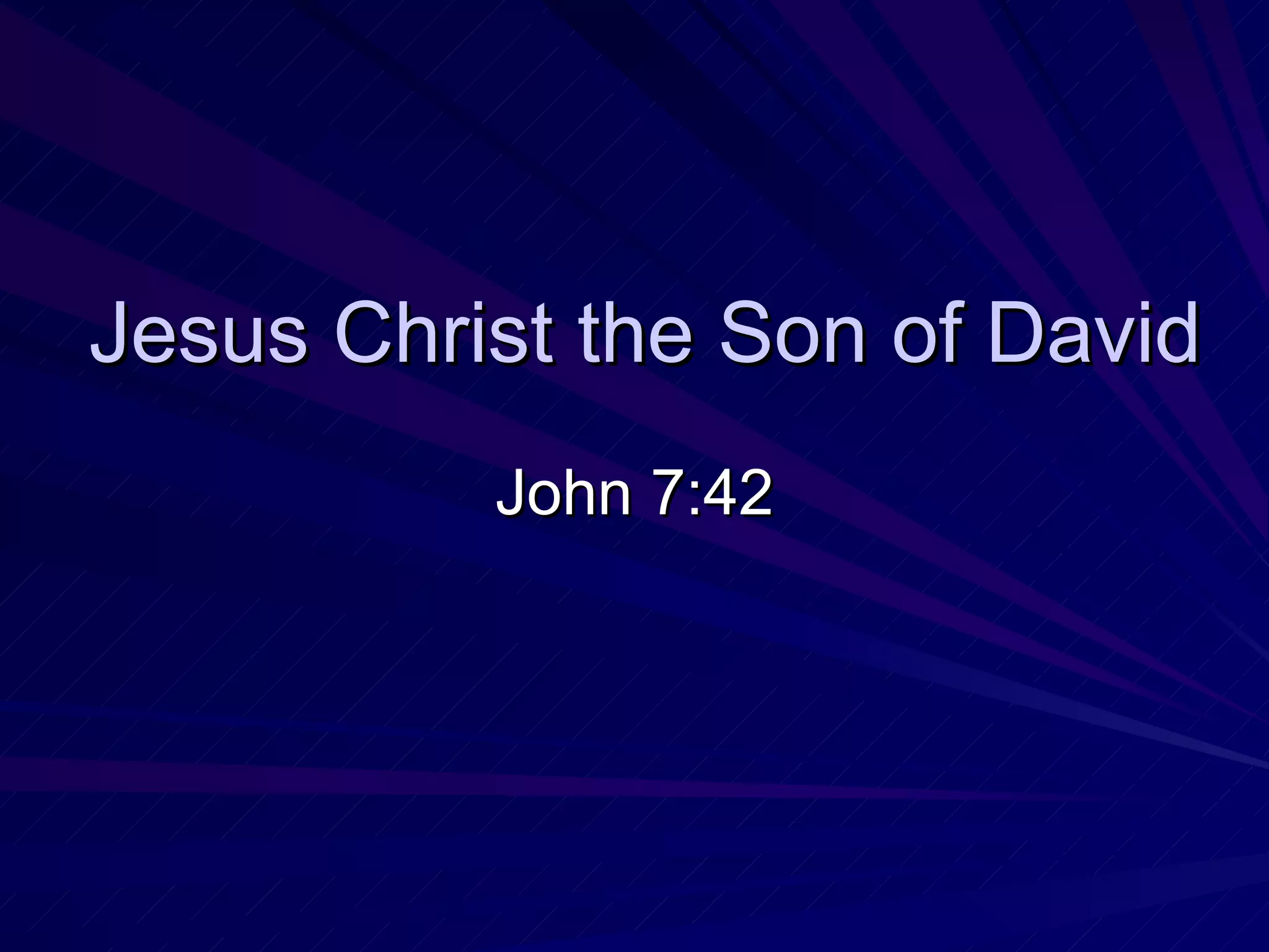 The son of david | PPT