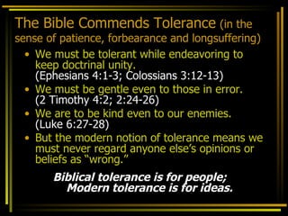 Tolerance Misguided | PPT