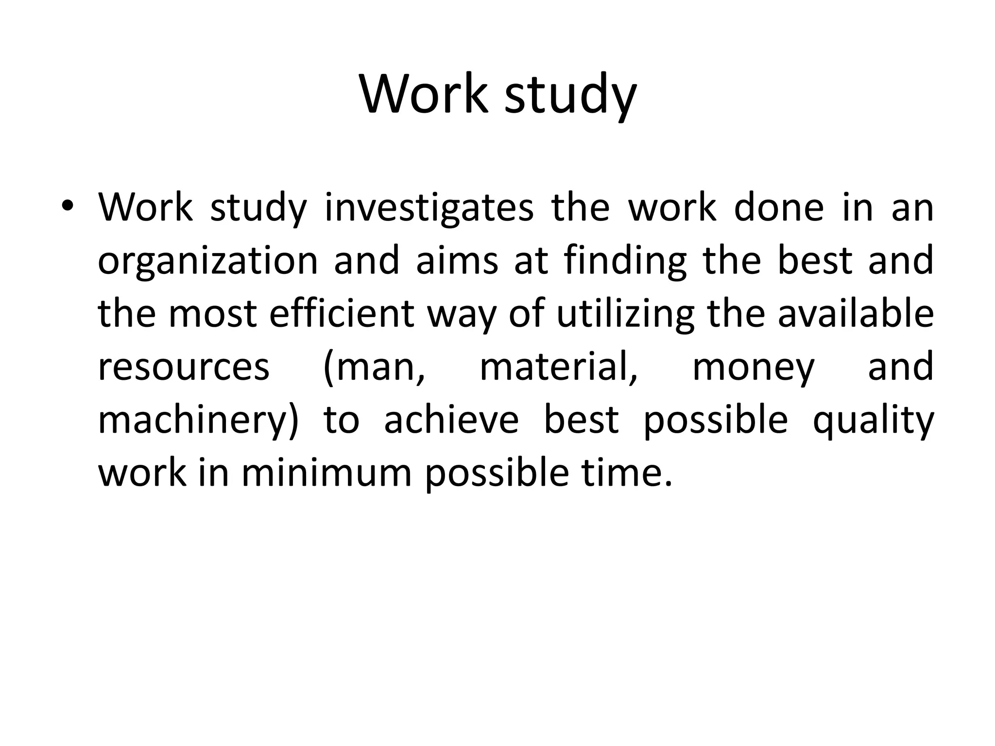 Ppc unit-2-work study | PPT