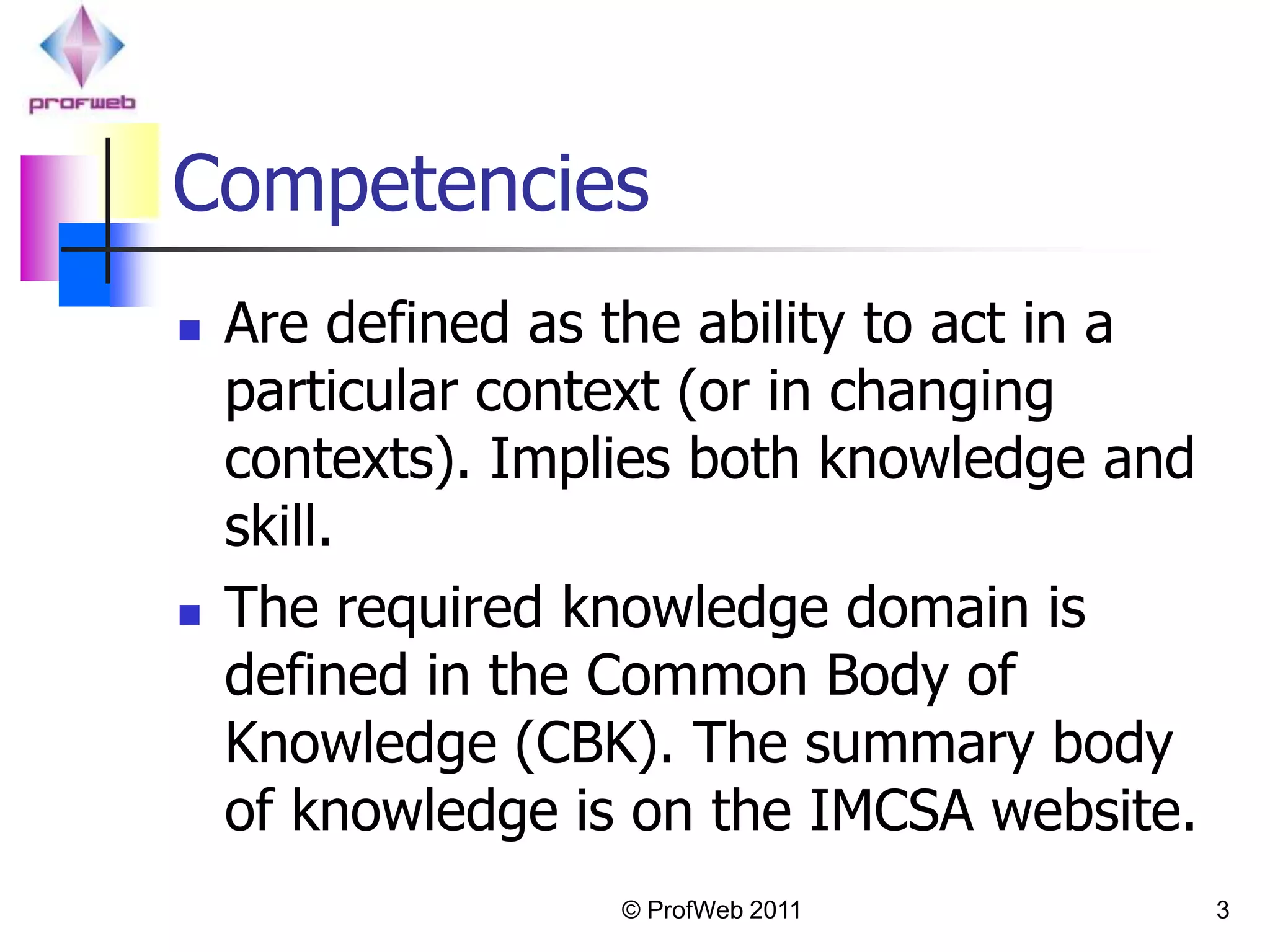 The International Competency Framework | PPTX