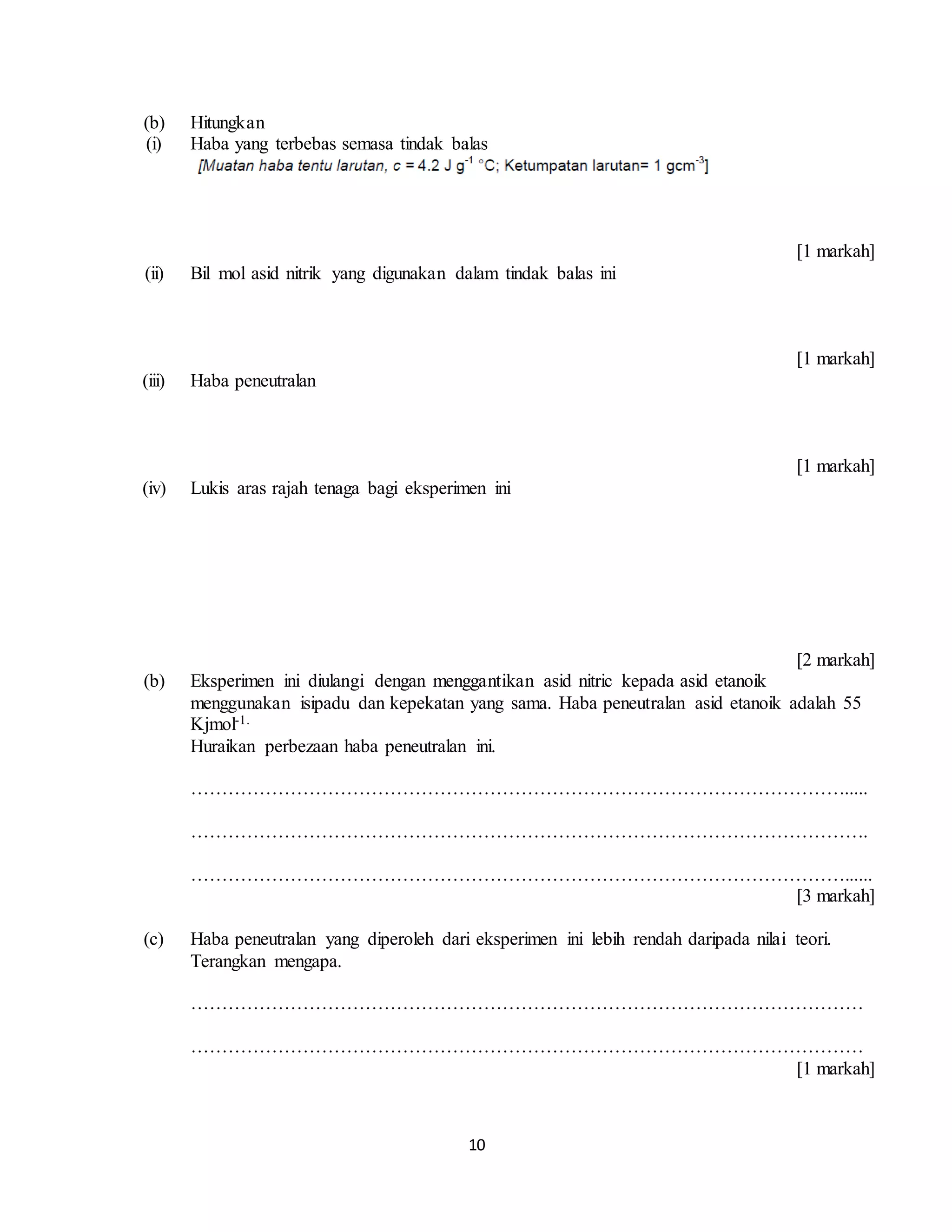 trial exam 2019 paper 2 -chemistry SPM | PDF