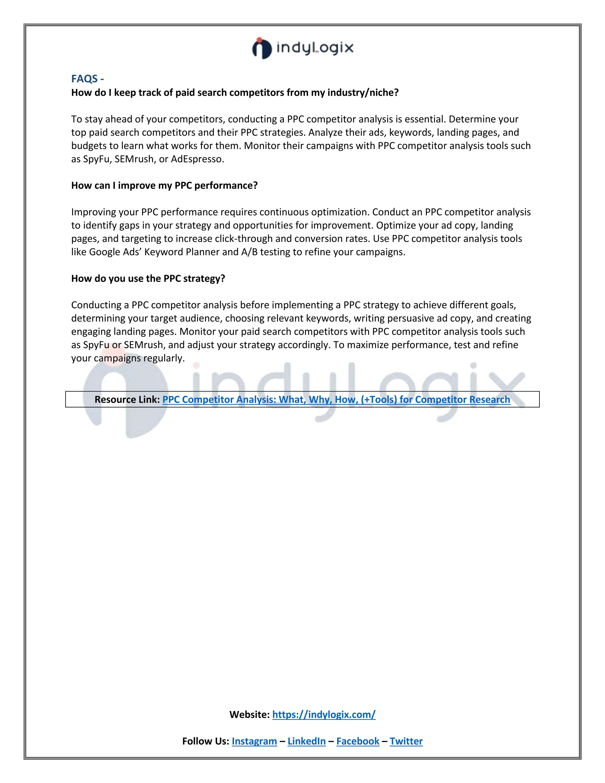 PPC Competitor Analysis - What, Why, How.docx