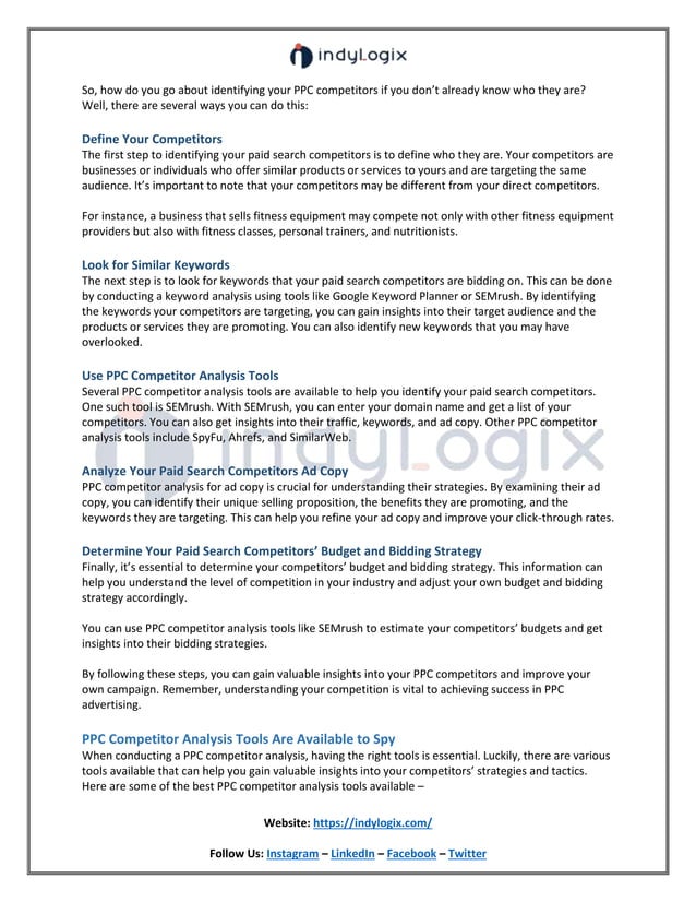 PPC Competitor Analysis - What, Why, How.docx
