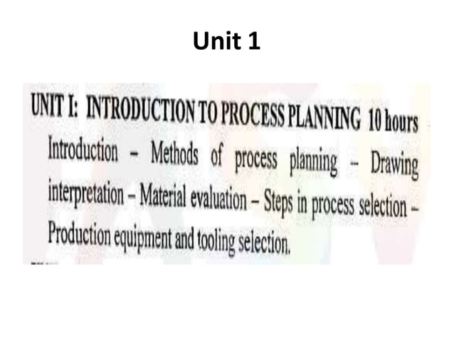 Process Planning and Cost Estimation | PPTX