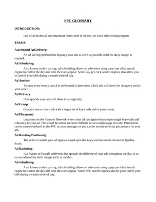 Ppc glossary | PDF