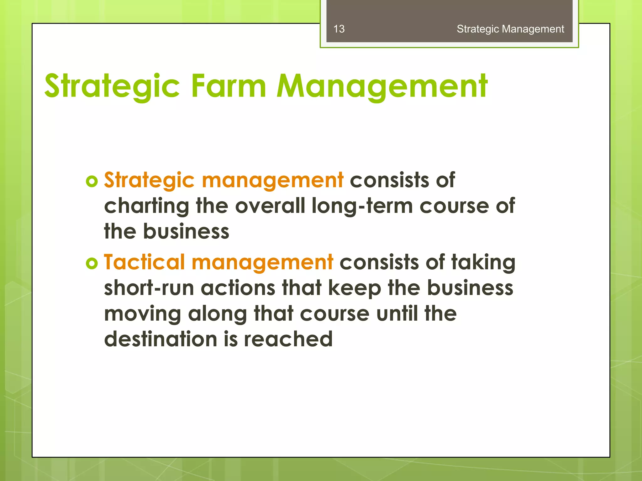 AGRI 4411 Farm Management Chapter 2 | PPT