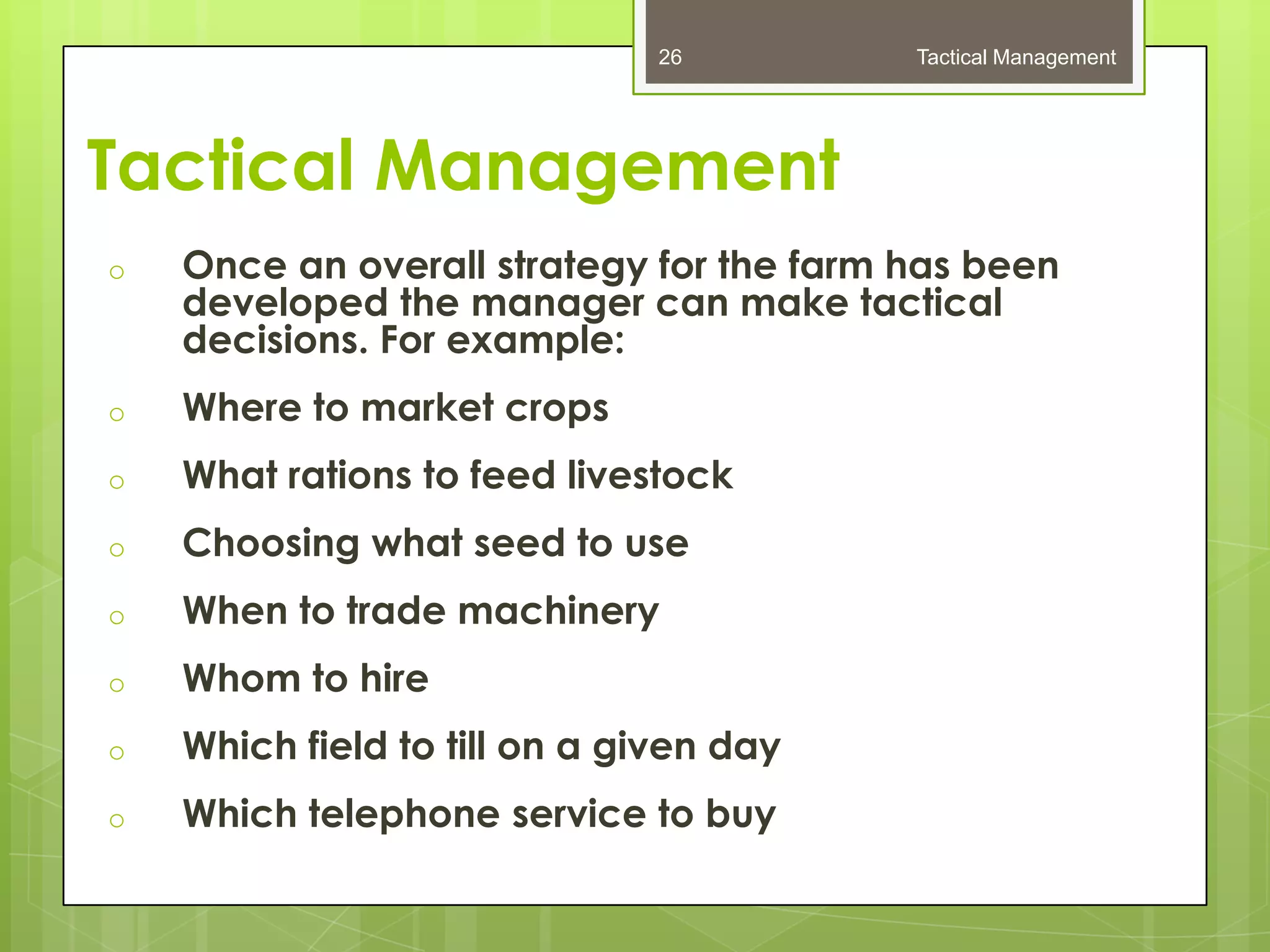 AGRI 4411 Farm Management Chapter 2 | PPT
