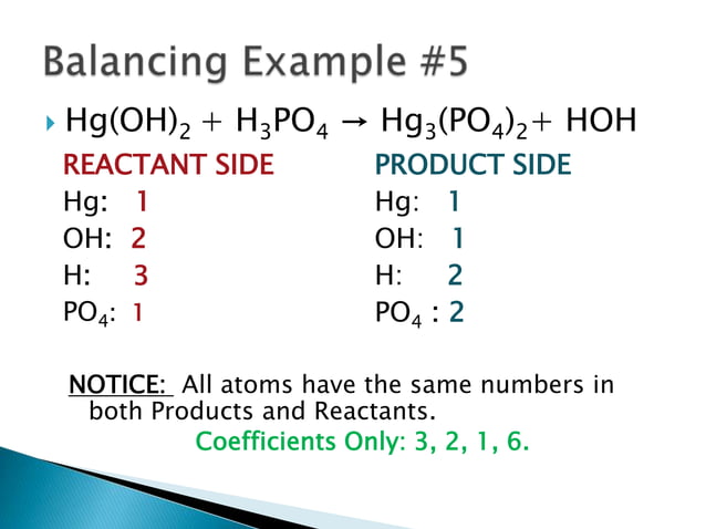 Balancing Chemical Reactions | PPT