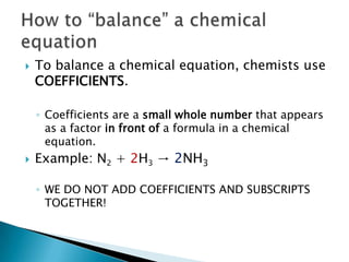 Balancing Chemical Reactions | PPTX