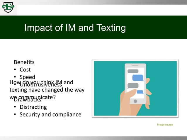COMM 100 Chpt 5 IM and Texting | PPT