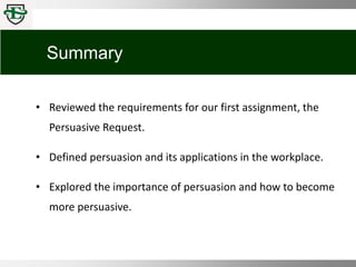 COMM 100 Chpt 6 Persuasion at Work | PPTX
